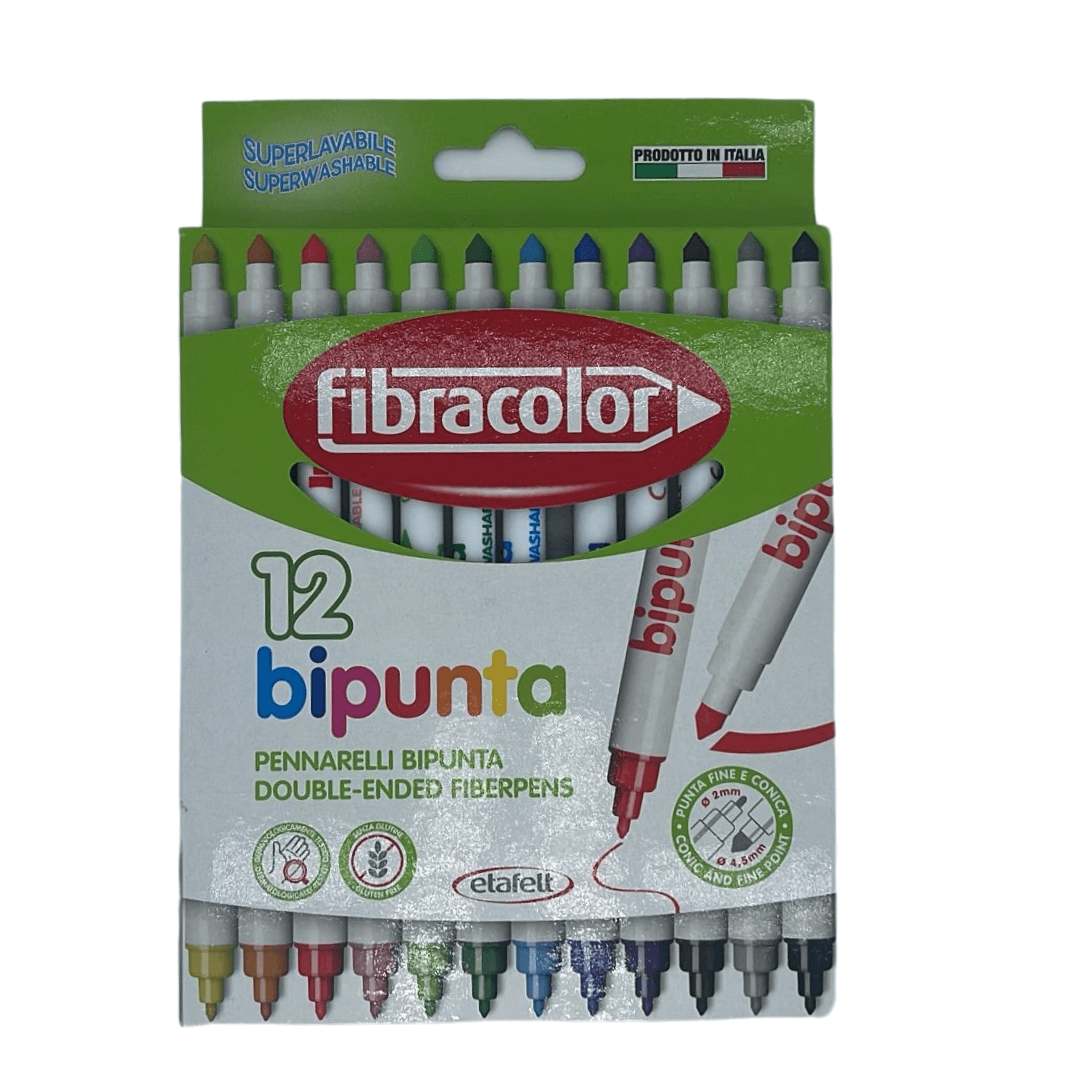 12 צבעי Fibracolor | צבעים | כלי כתיבה